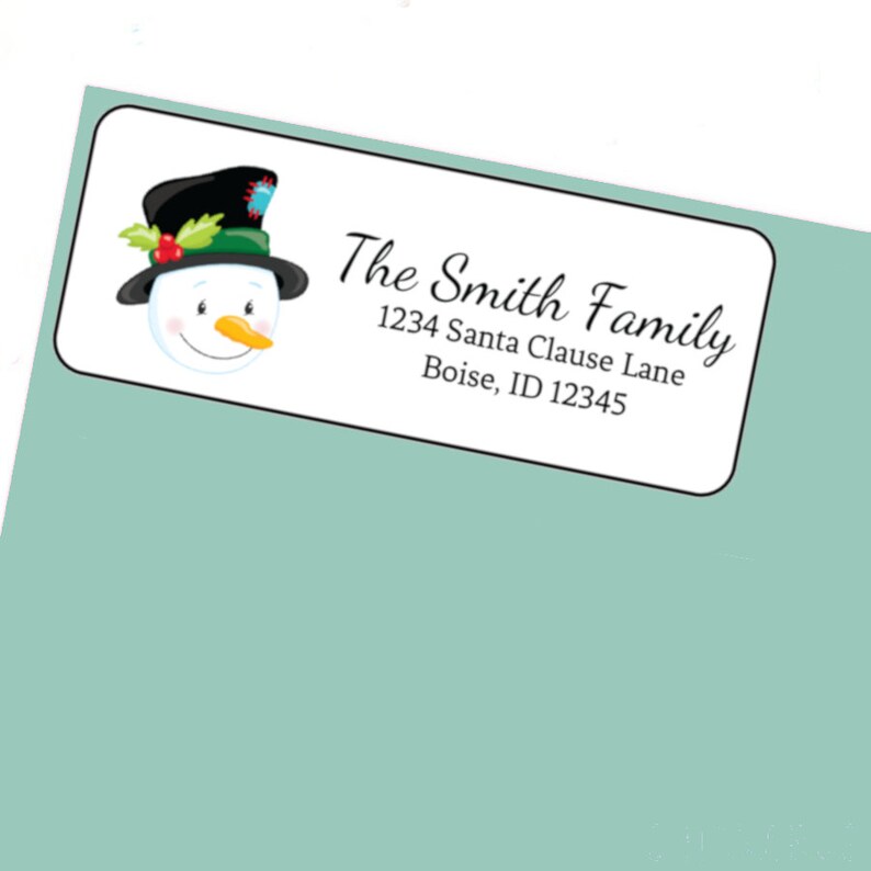 Christmas Address Labels Stickers 30 Personalized Labels - Etsy Canada