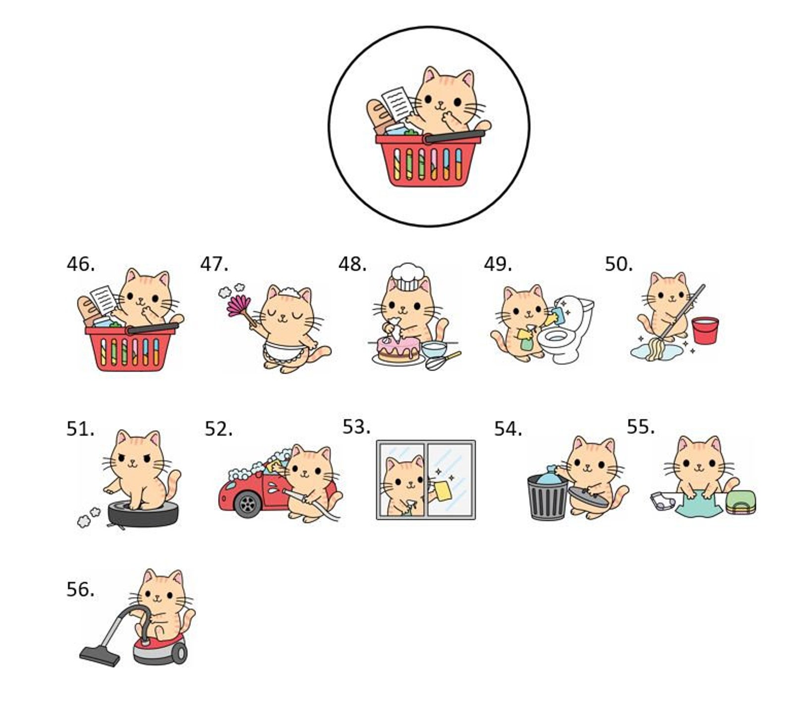 Cat Kitten Envelope Seals, Cat Stickers, Cat Treat Bag Labels - Etsy