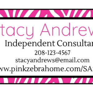 Pink Zebra Labels, Pink Zebra Business Labels, Pink Zebra Consultant ...