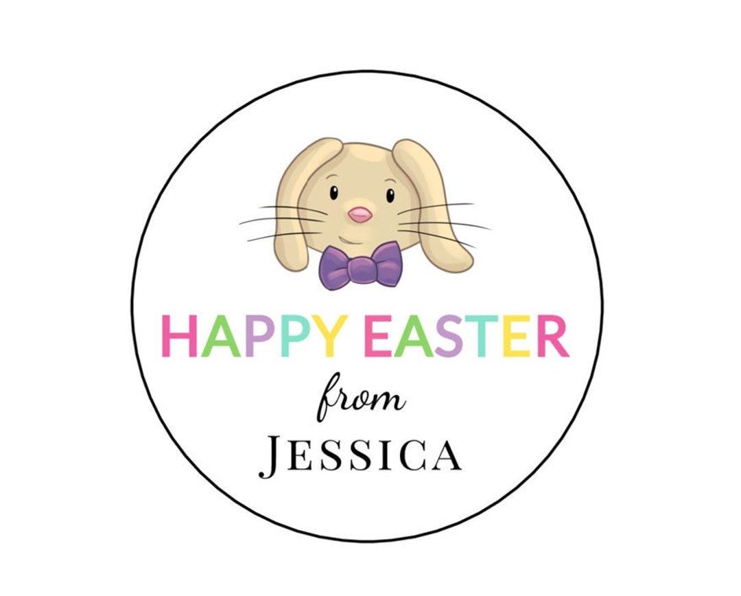 Easter Stickers, Easter Labels, Personalized Kids Easter Labels - Etsy