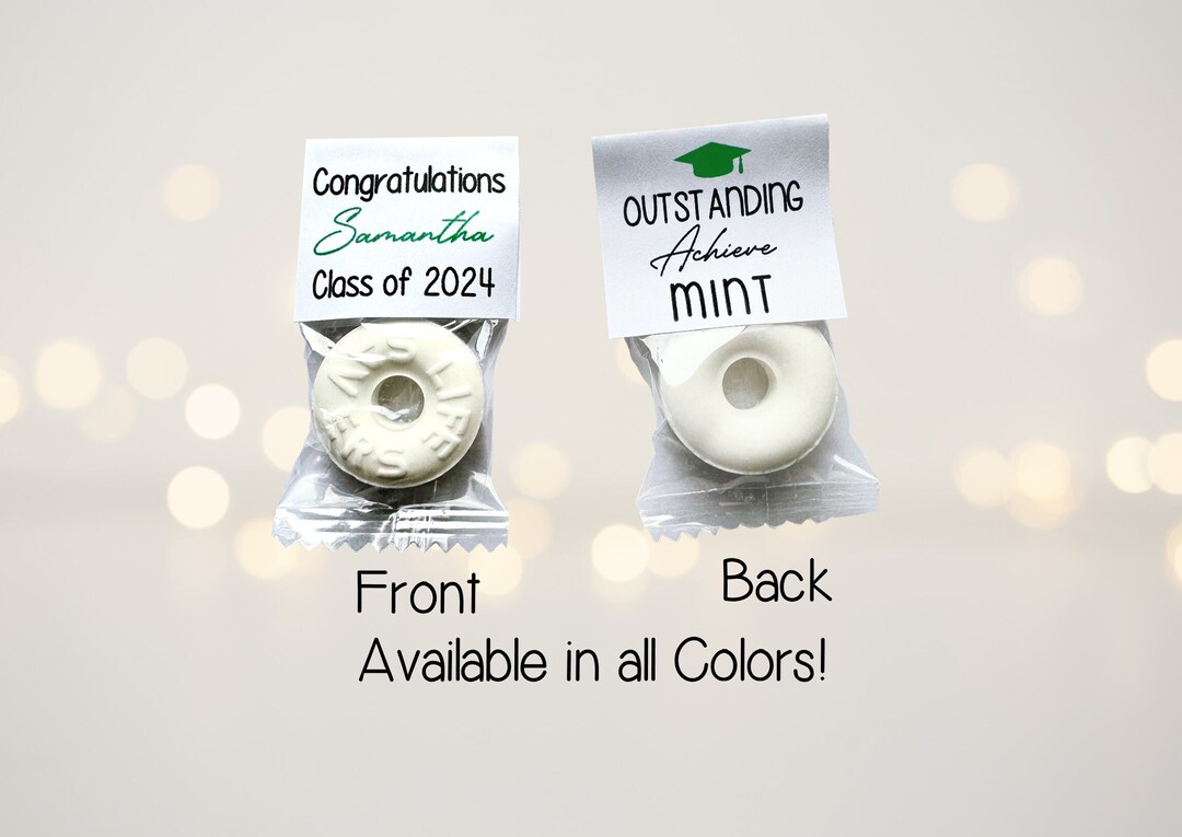 Graduation Stickers, Mint Label Favors, Graduation Party Favors, Class ...