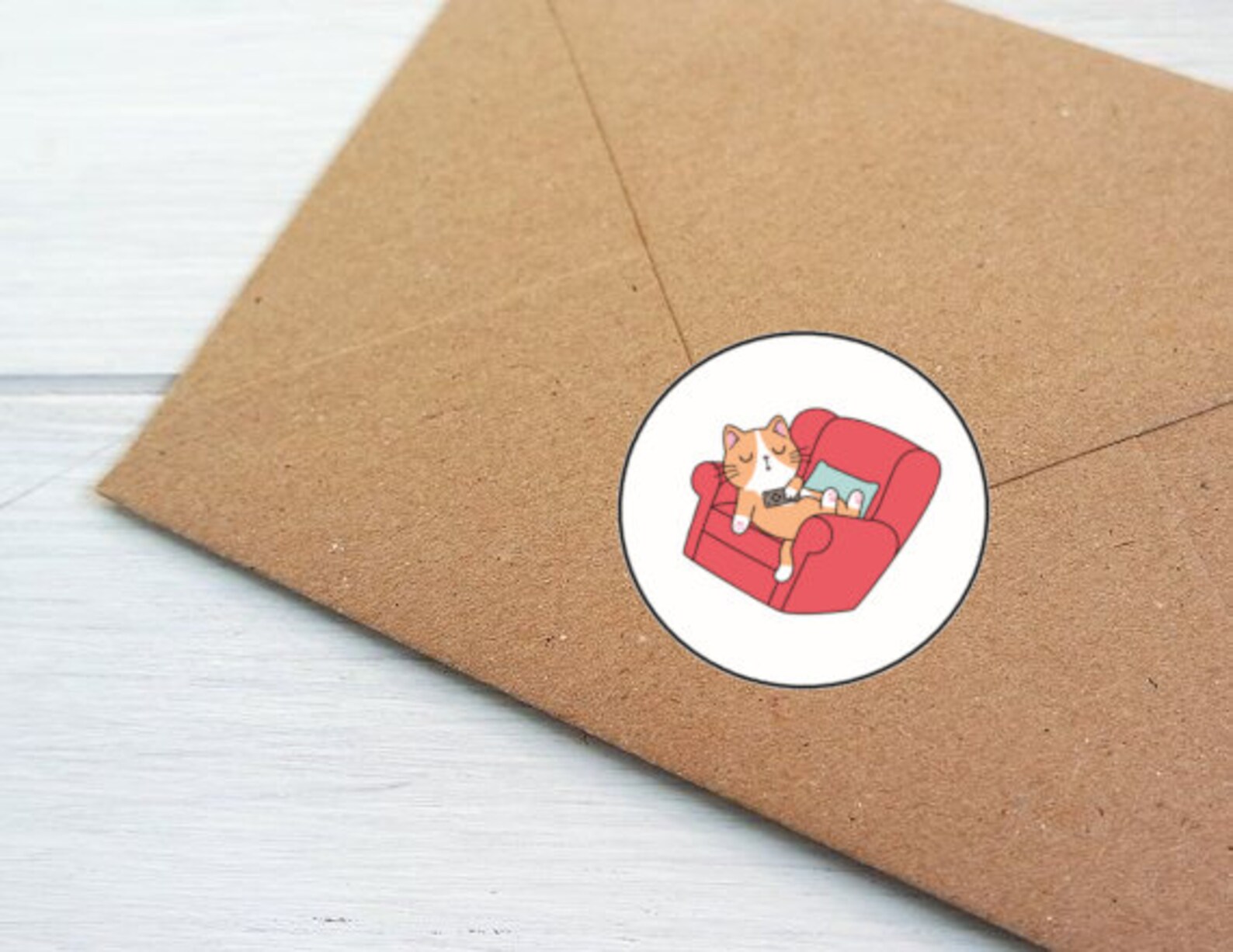 Cat Kitten Envelope Seals, Cat Stickers, Cat Treat Bag Labels - Etsy