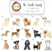 Christmas Dog Address Labels Stickers, 30 Personalized Dog Breed Labels ...