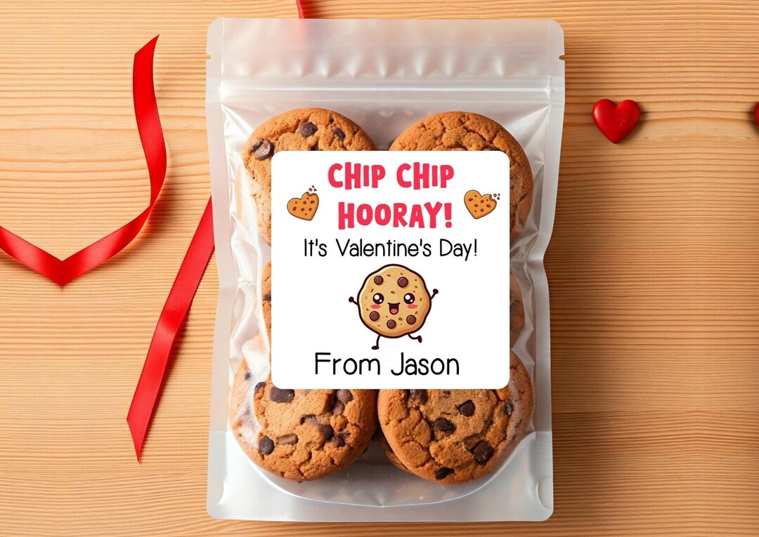 Classroom Valentine Stickers, Cookie Valentine Stickers, School ...