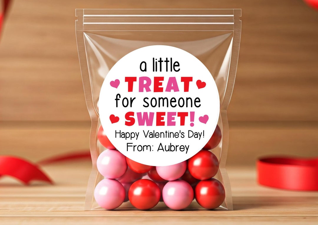 Classroom Valentine Stickers, Sweet Treat Valentine Stickers, School ...