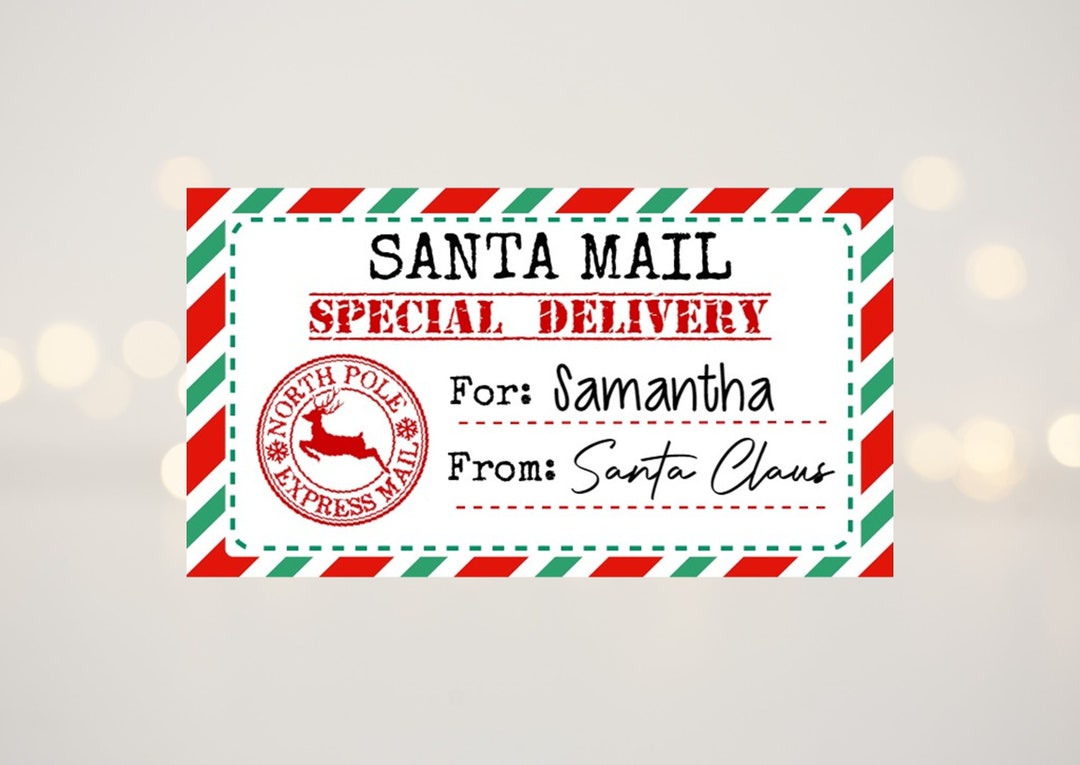 From Santa Christmas Gift Label, Christmas Gift Tags, Christmas Gift ...