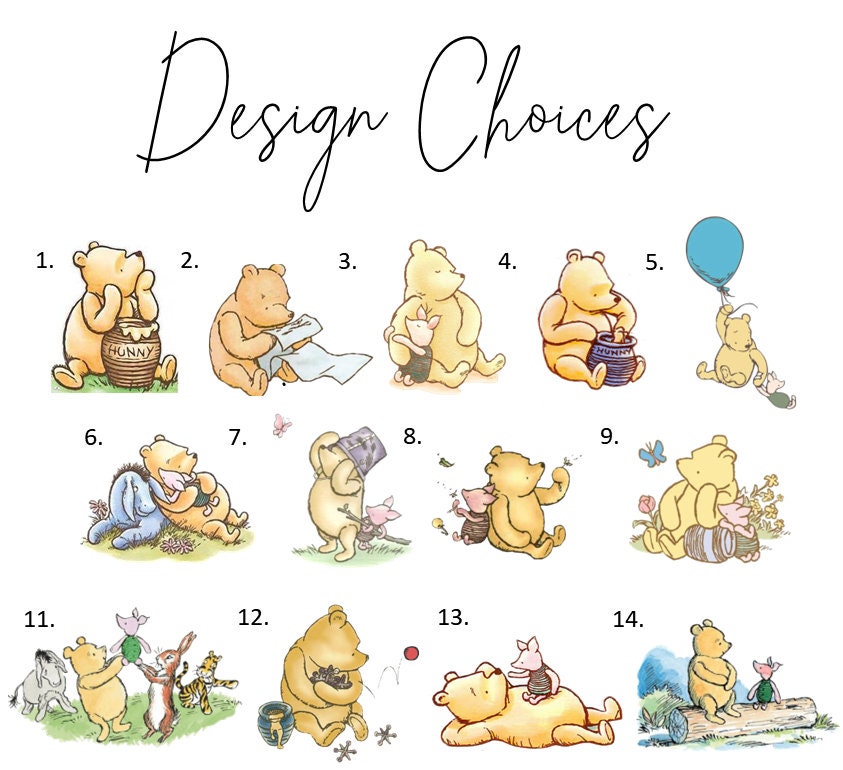 Pooh Bear Stickers Pooh Bear Baby Shower Labels Winnie Honey - Etsy