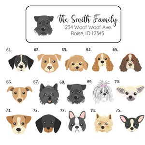 Dog Address Labels Stickers, 30 Personalized Dog Breed Labels! - Etsy