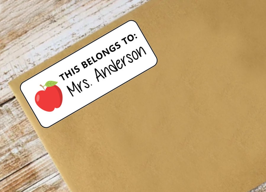 Teacher Labels Teacher Book Stickers Teacher Name Labels - Etsy