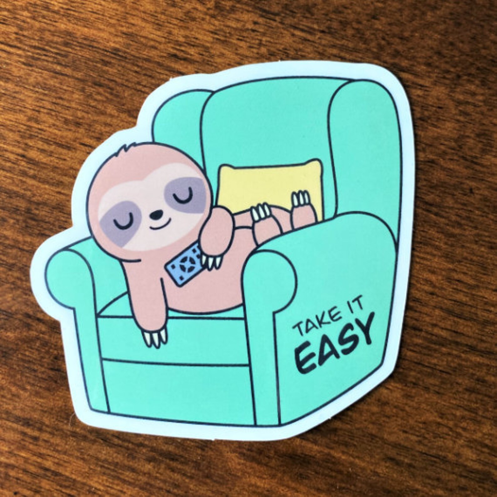 Sloth Vinyl Sticker Sloth Laptop Decal Etsy