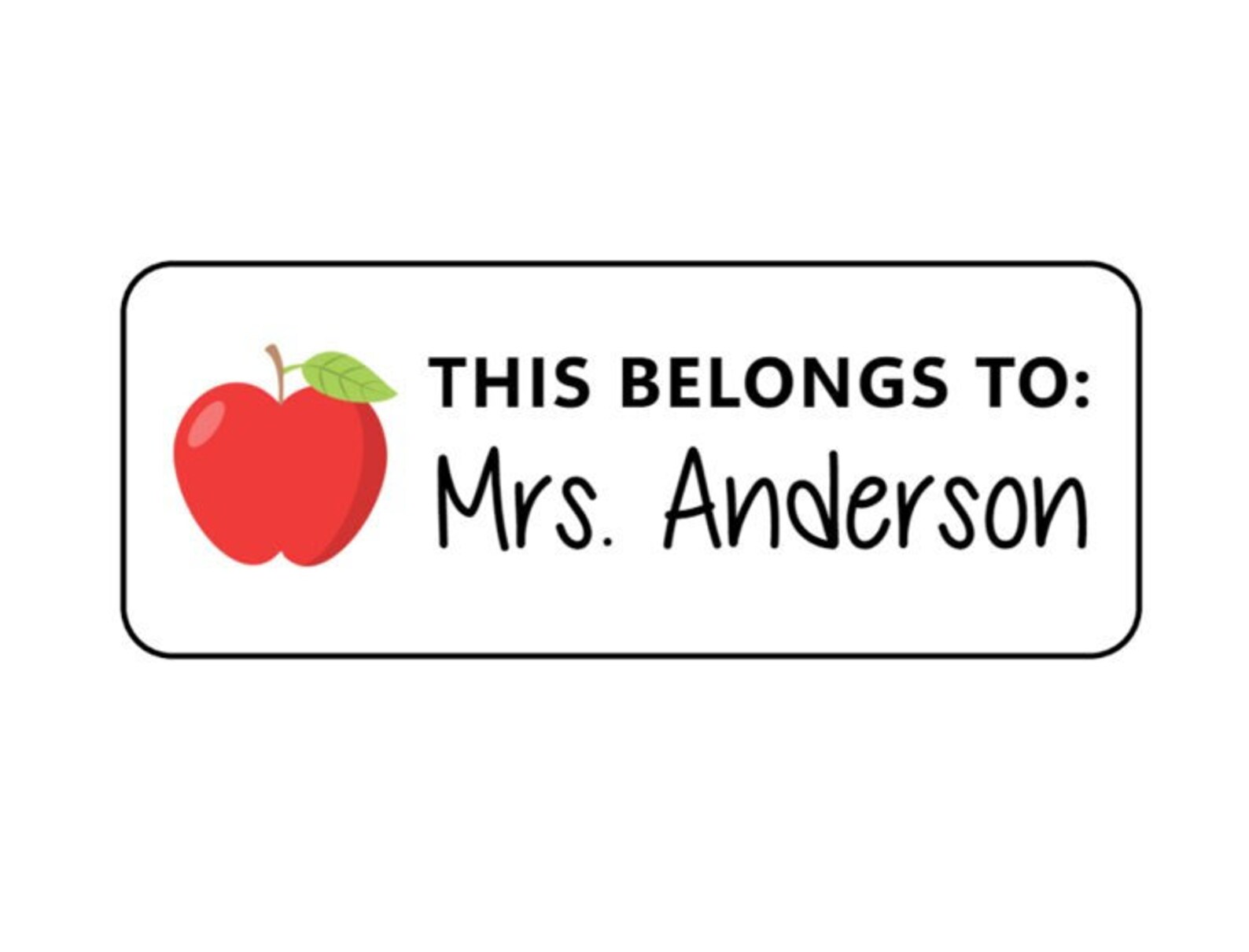 Teacher Labels Teacher Book Stickers Teacher Name Labels - Etsy