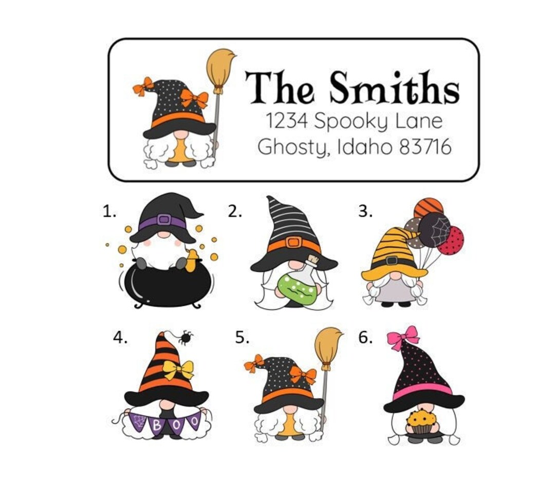 Halloween Address Labels Stickers, Halloween Return Address Labels ...