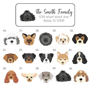Dog Address Labels Stickers, 30 Personalized Dog Breed Labels! - Etsy