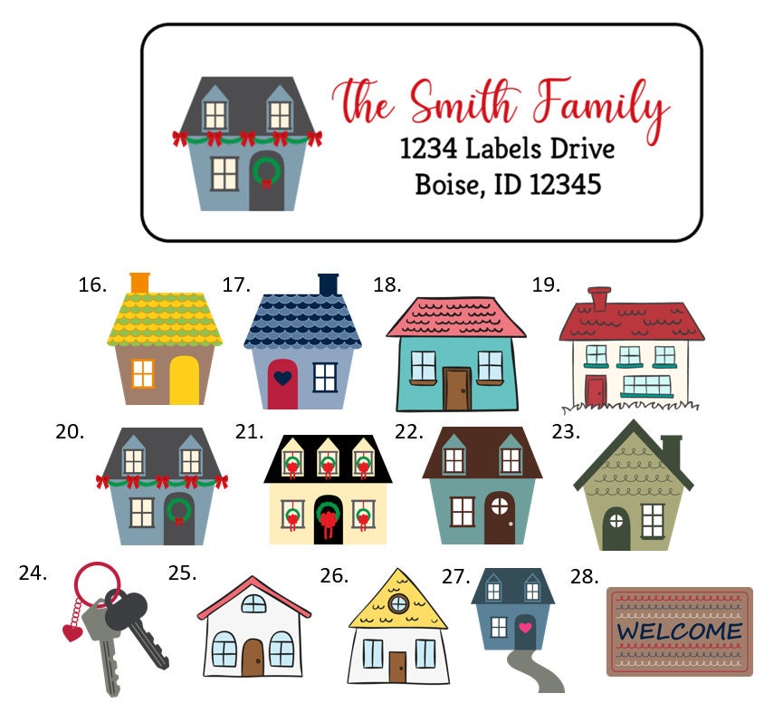 New House Address Labels Stickers 30 Personalized Labels - Etsy UK