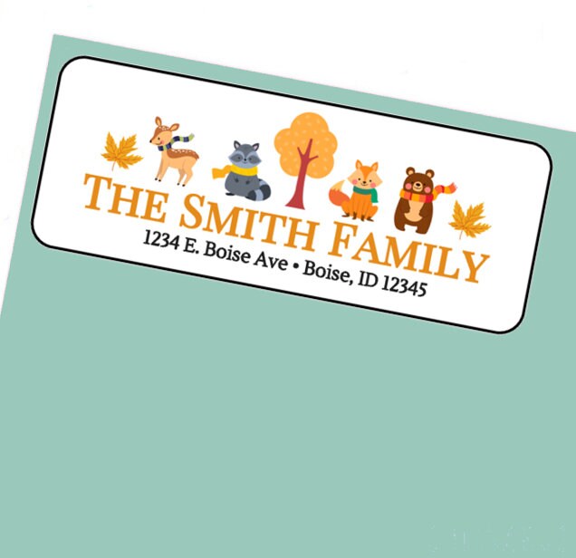 Fall Autumn Address Labels Stickers 30 Personalized Labels | Etsy