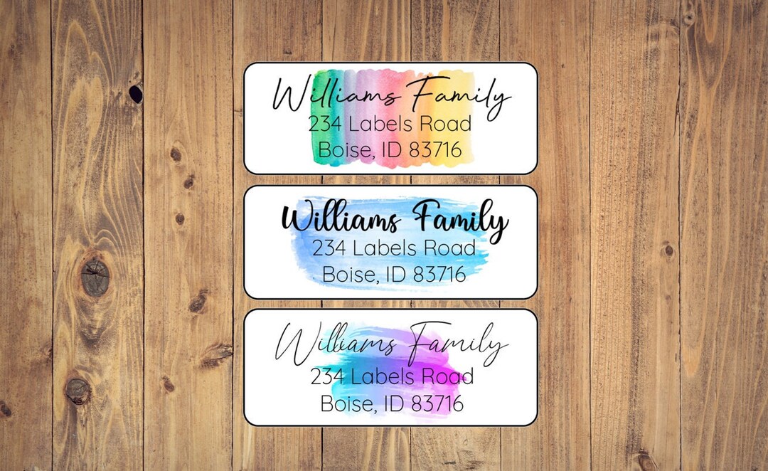 Watercolor Address Labels, Personalized Watercolor Return Address ...