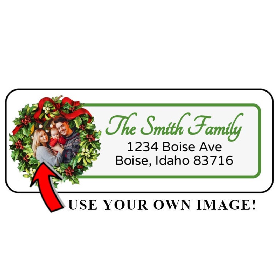 Christmas Address Labels, Family Christmas Photo, Custom Photo Address ...
