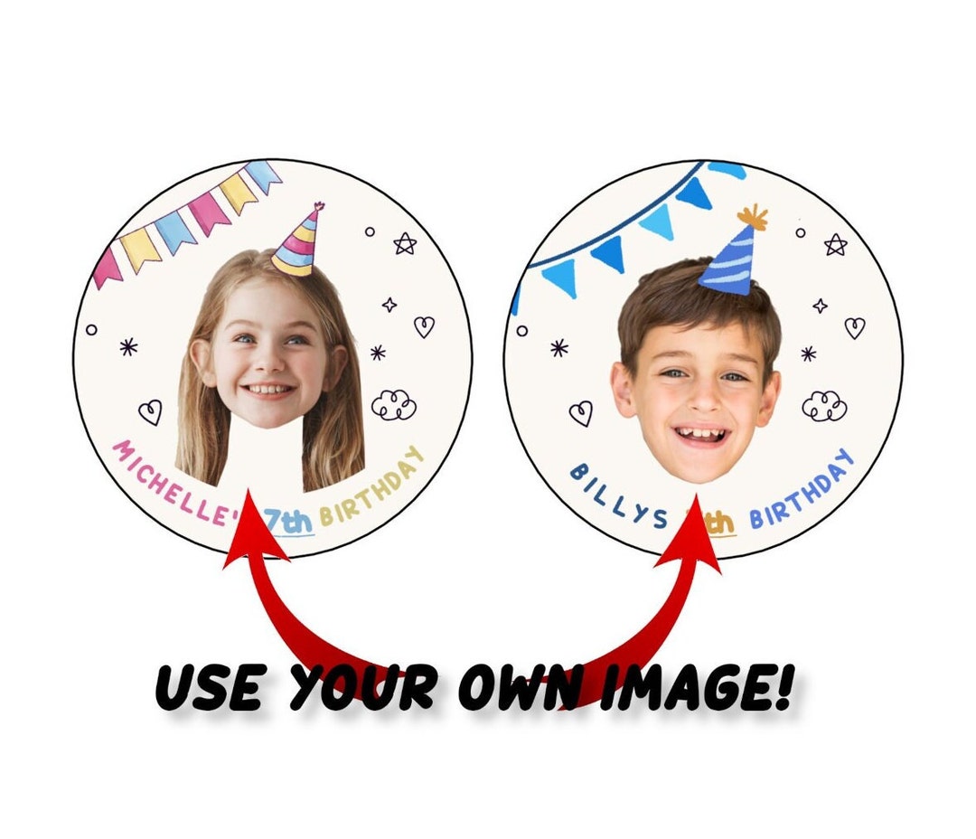 Kids Birthday Sticker, Personalized Birthday Sticker, Custom Kid ...