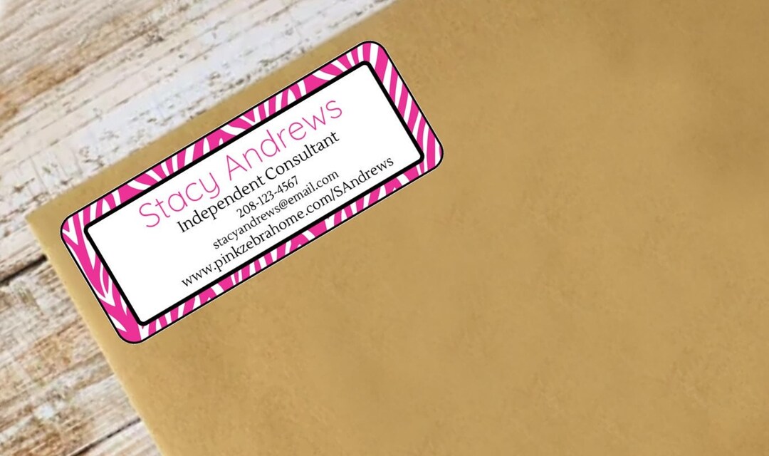 Pink Zebra Labels, Pink Zebra Business Labels, Pink Zebra Consultant ...