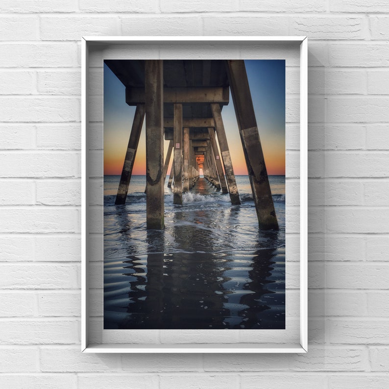 Wrightsville Beach Pier Printable Wall Art, Wilmington, North Carolina ...