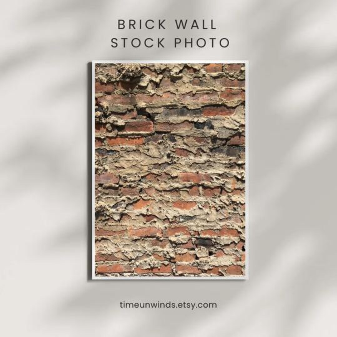 Textured Brick Wall Stock Photo, Instant Download, Printable Art ...