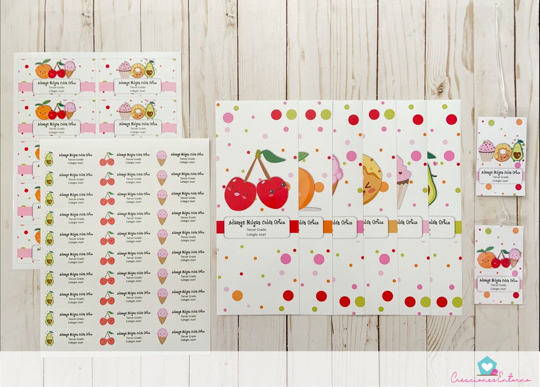 Back to School Package, Labels for Supplies, Tags for Backpack and ...