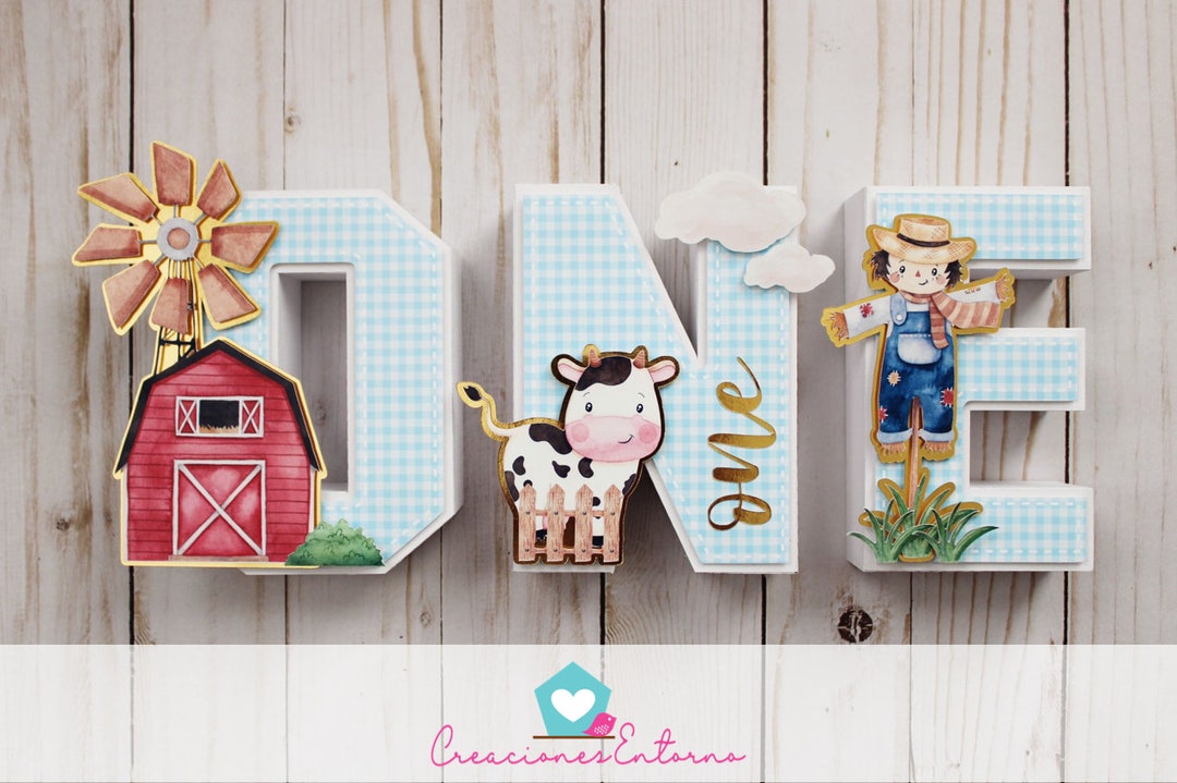 Farm 3D Letters, Farm Theme, Farm Decoration, Farm Birthday, Farm Party ...