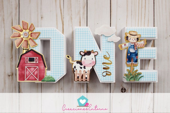 Farm 3D Letters Farm Theme Farm Decoration Farm Birthday | Etsy