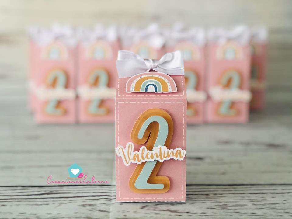 Boho Rainbow Favor Boxes, Boho Decor, Rainbow Theme, Favor Boxes, Milk ...