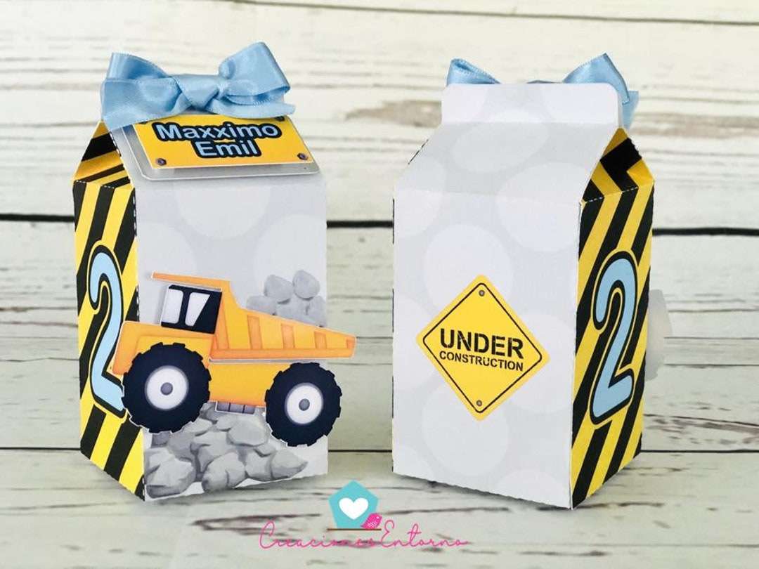 Truck Favor Boxes, Construction Decor, Construction Theme, Birthday ...