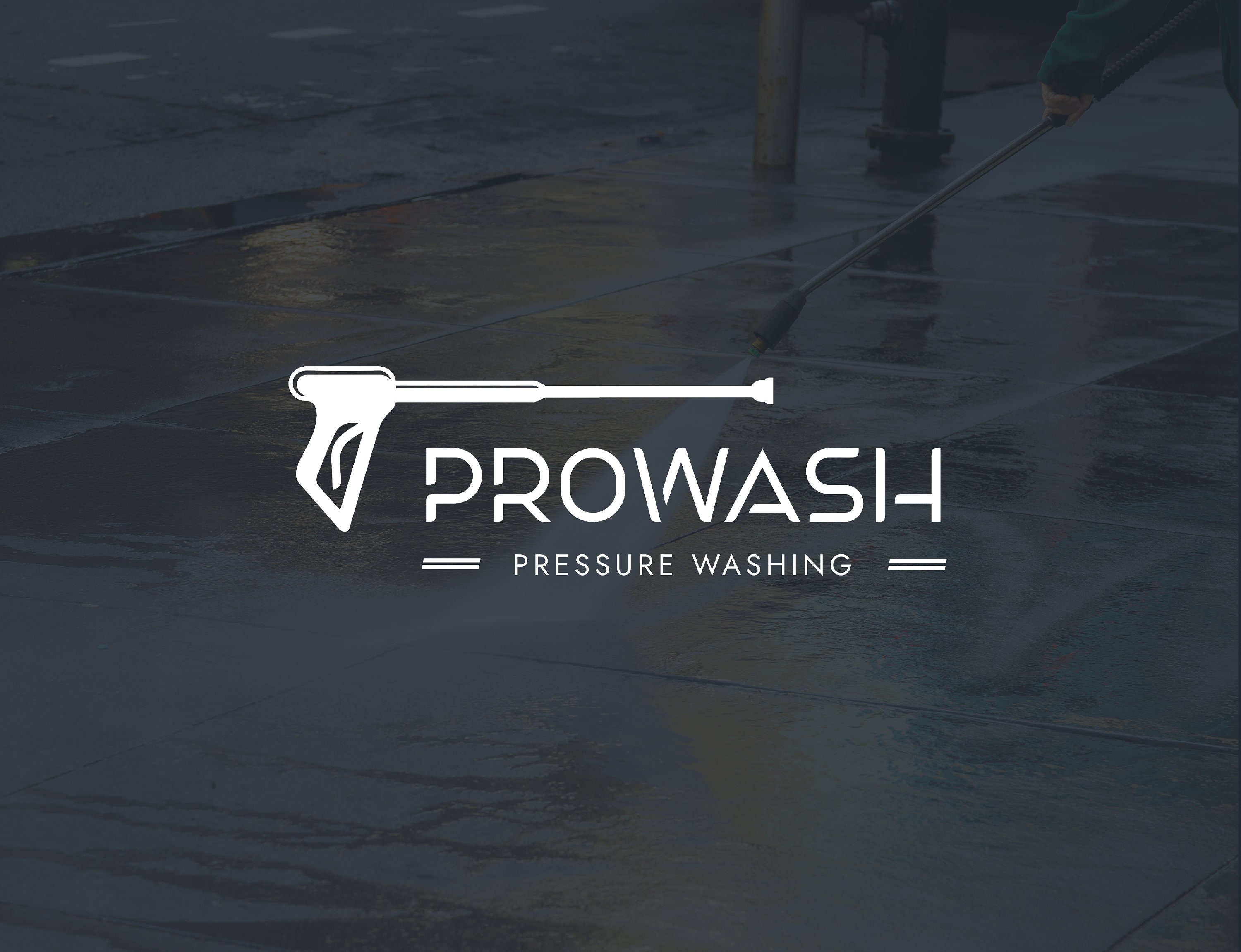 Editable Logo Design - Pressure Washing Logo Template - Power Washing ...