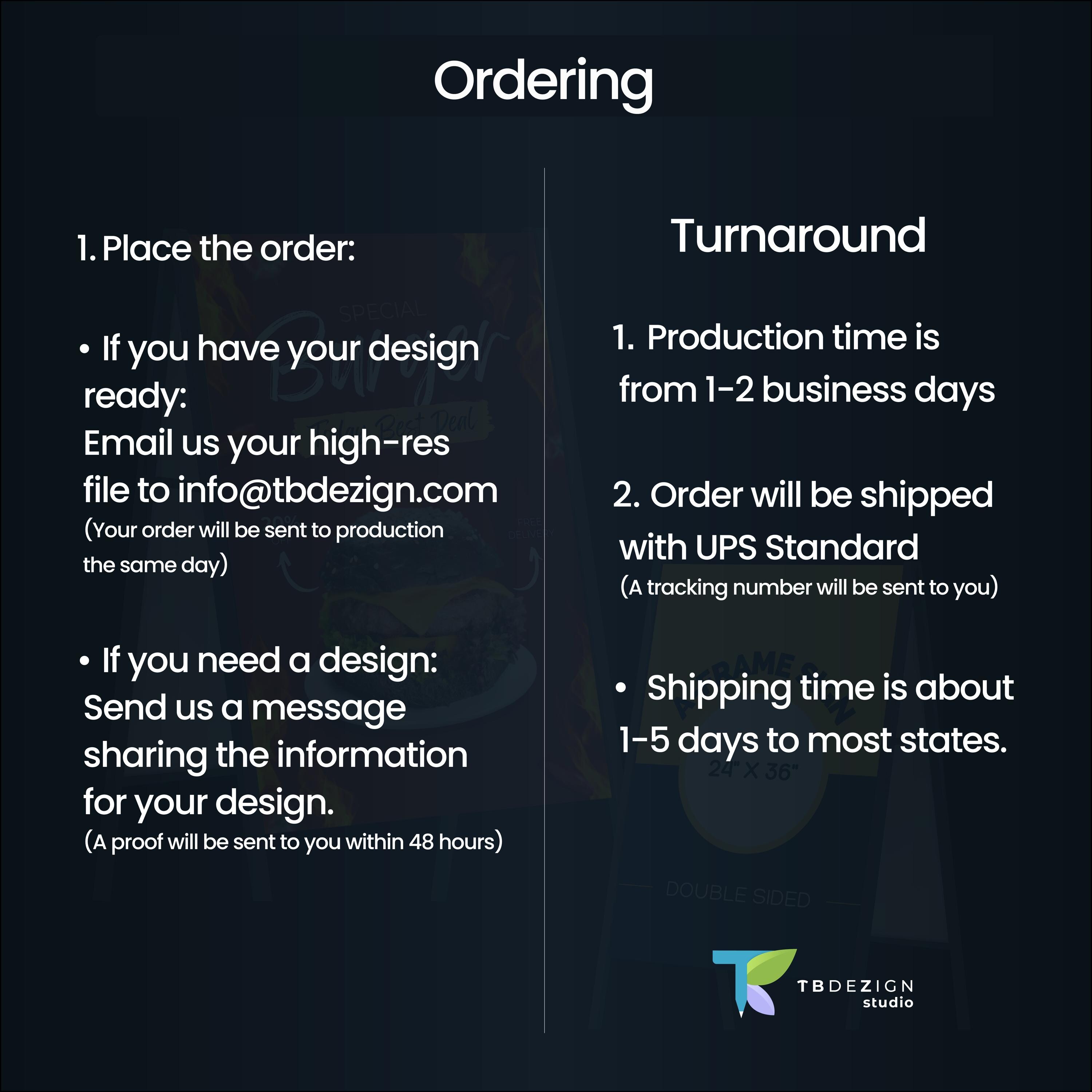 A Frame Sign - Custom 24x36 A Frame Sign - Double-sided Folding ...