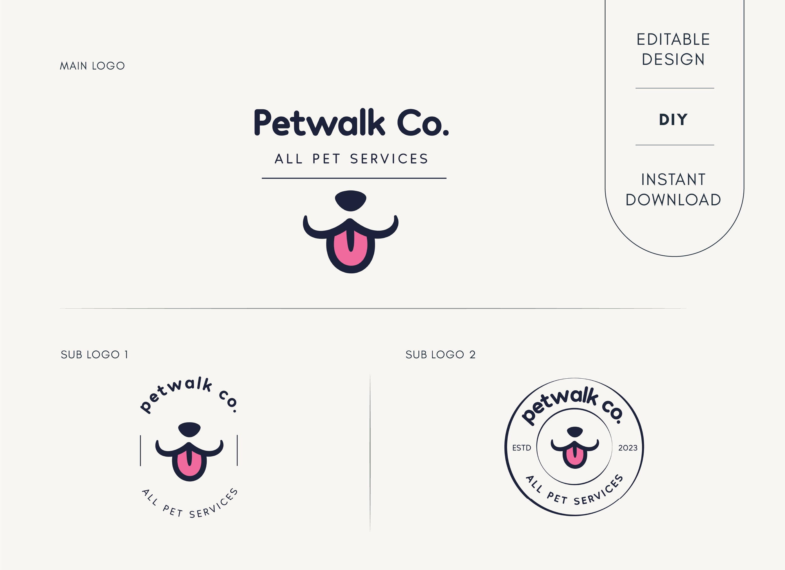 Editable Logo Design Pet Logo Pet Logo Design Dog Logo Dog Logo Design ...