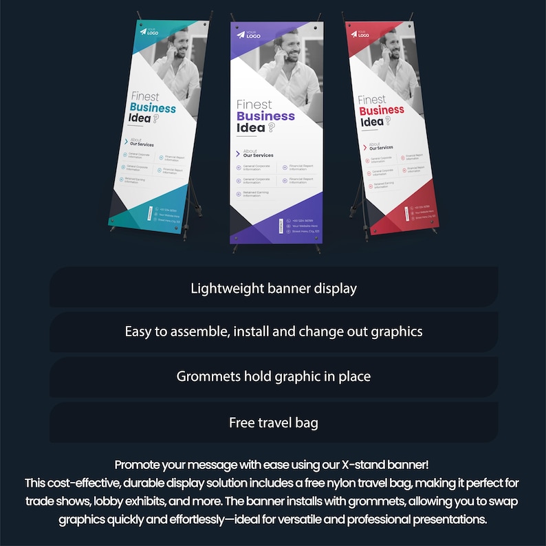 Custom Banner Stand - Banner Display for Events - Trade Show Banner ...