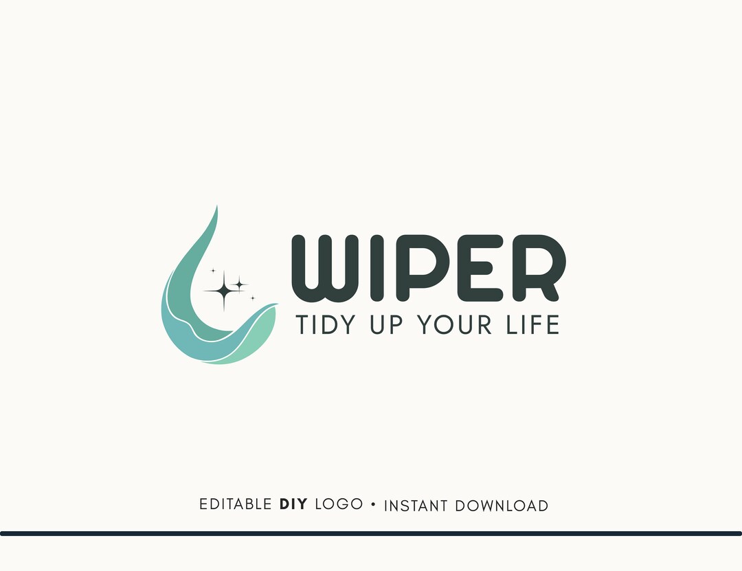 Editable Logo Design - Cleaning Logo Template - Professional Cleaning ...