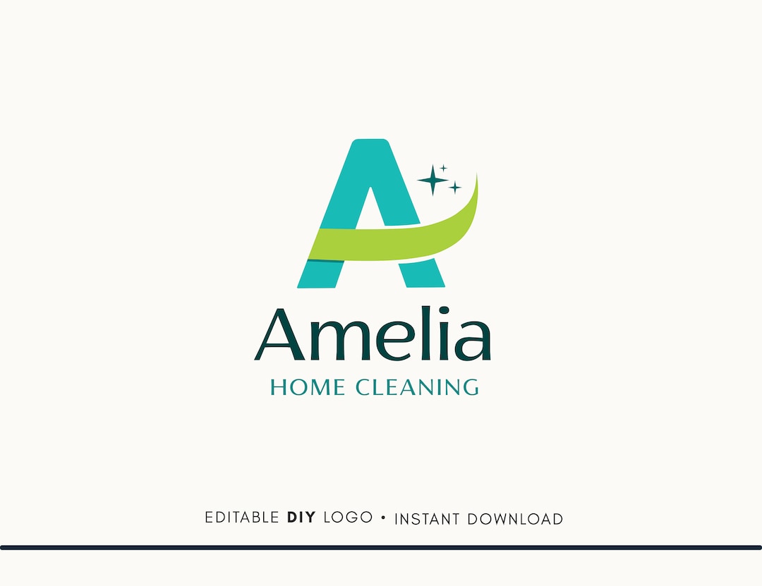 Editable Logo Design - Letter A Cleaning Logo Design - Cleaning Service ...