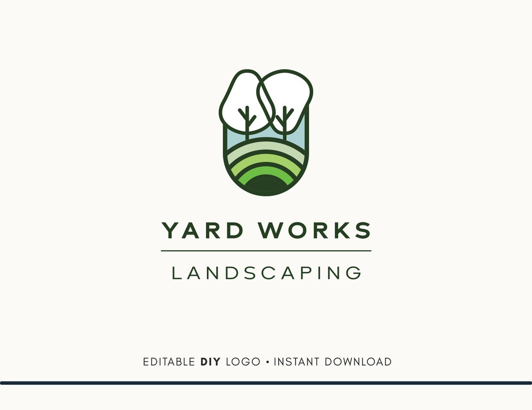 Editable Logo Design - Landscaping Logo Design - Landscape Logo ...