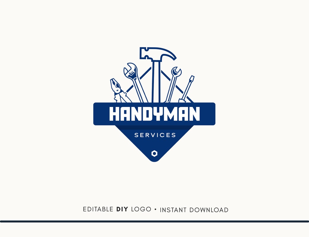 Editable Logo Design - Handyman Logo - Home Repair Logo - Maintenance ...