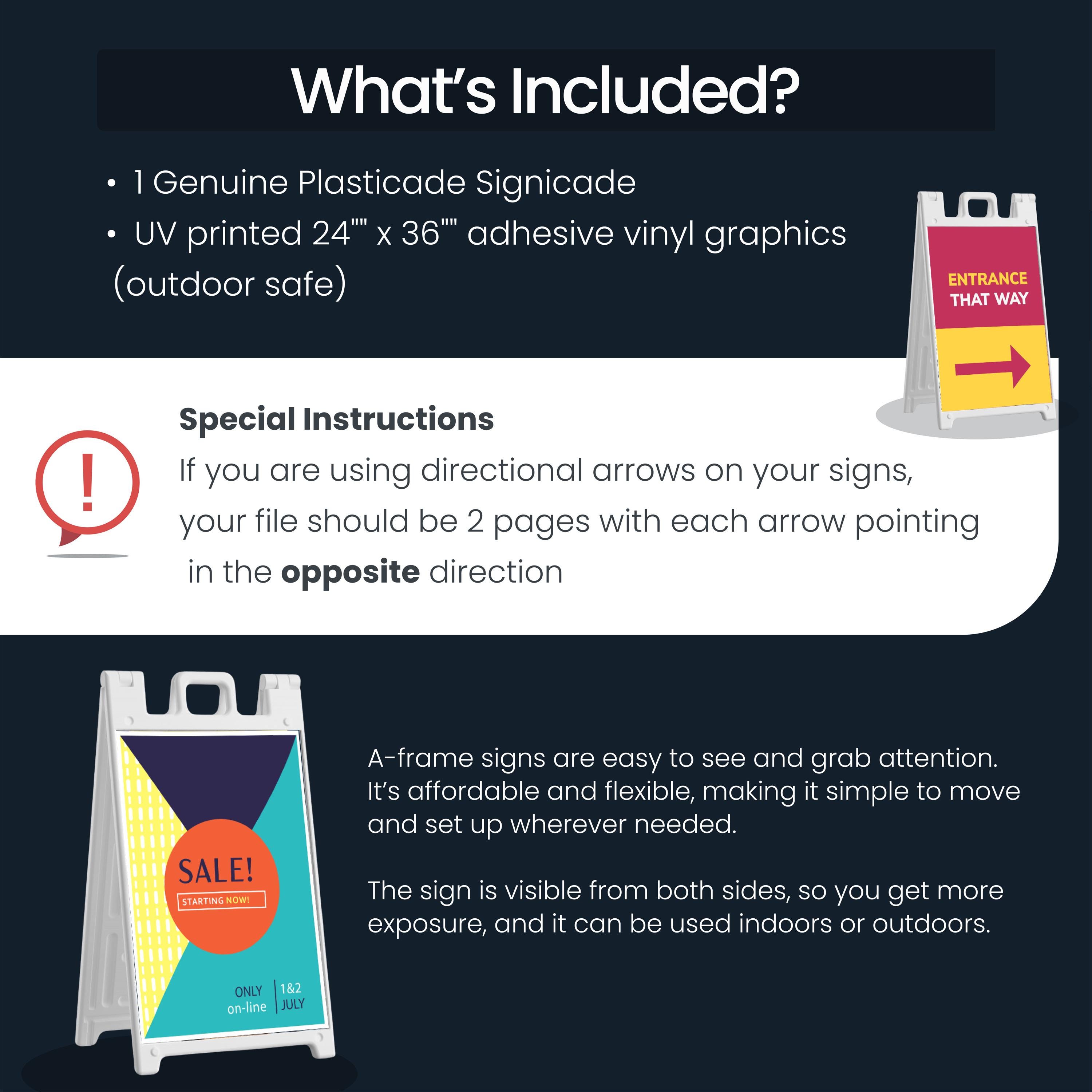 Plasticade Signicade - Custom 24x36 Outdoor Sign - Double-sided Heavy ...