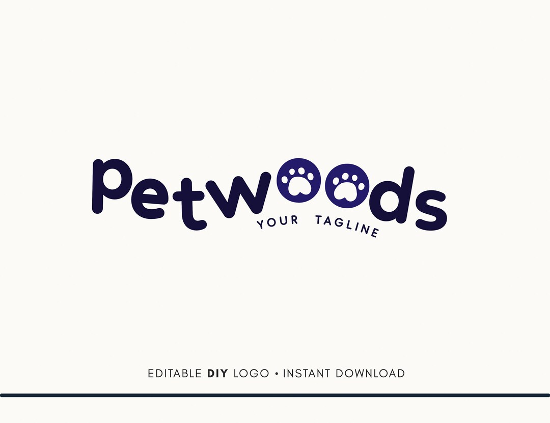 Editable Logo Design - Pet Shop Logo - Pet Store Logo - Pet Logo Design ...