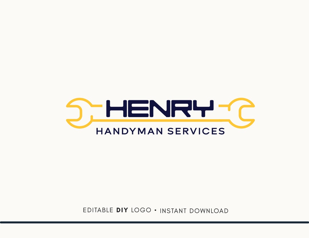 Editable Logo Design - Handyman Logo Design - Handyman Services Logo ...