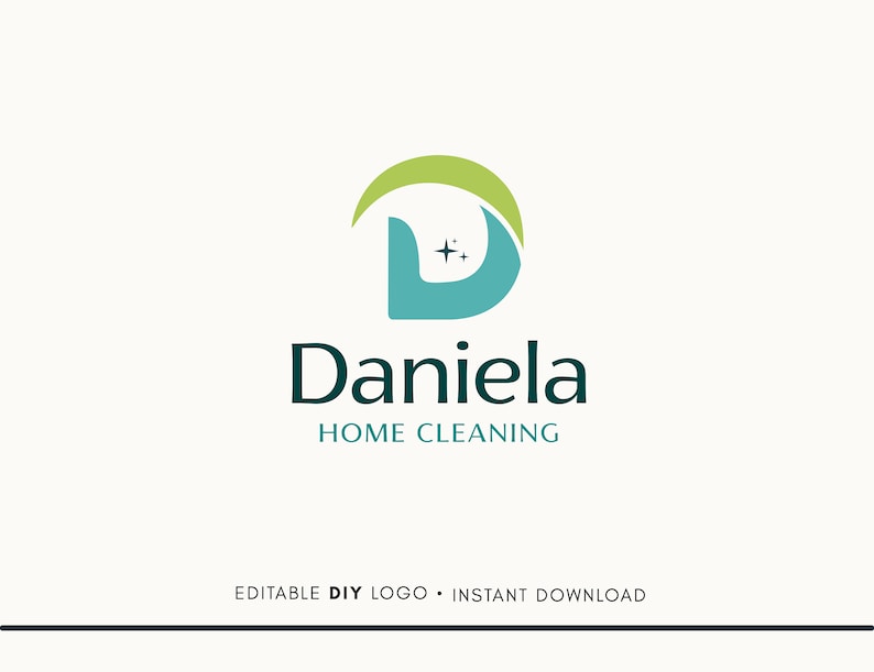 Editable Logo Design Letter D Cleaning Logo Design Logo Initial D ...