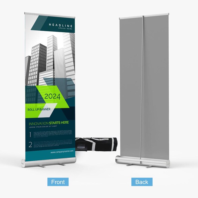 Custom Retractable Banner – 33x81” Roll-up Trade Show Banner ...