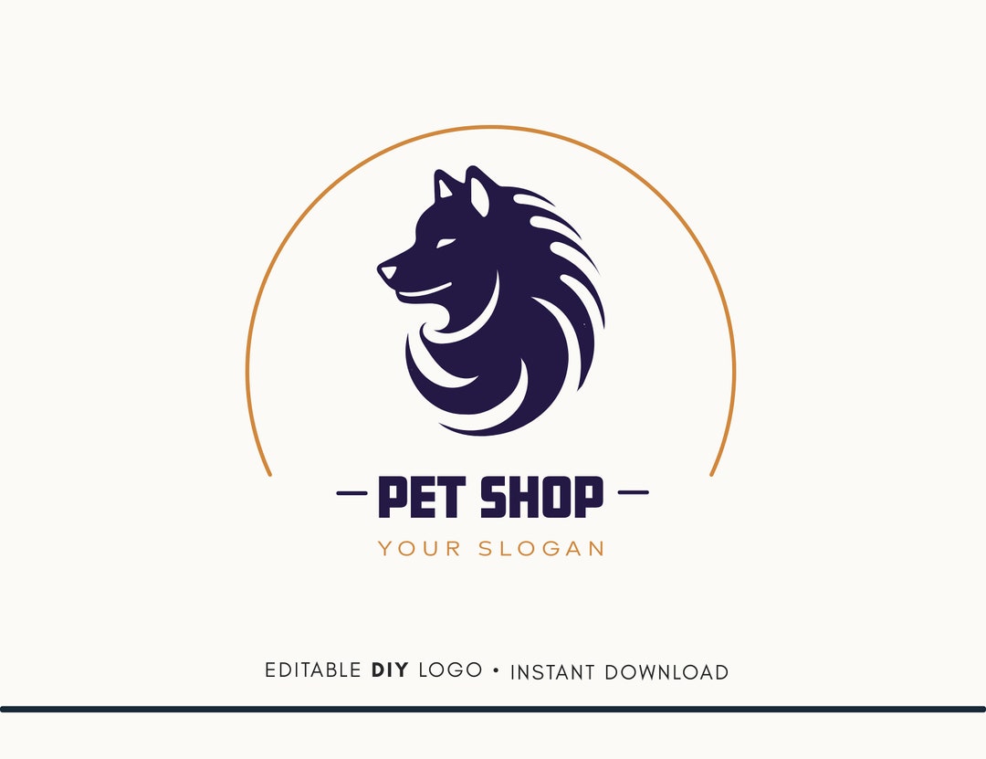 Editable Logo Design - Pet Shop Logo - Pet Store Logo - Pet Logo Design ...