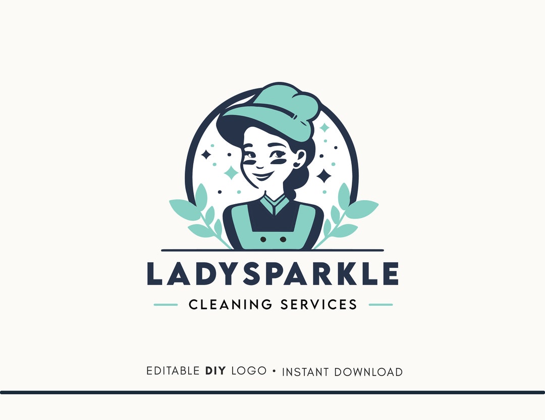 Editable Logo Design - Cleaning Company Logo Template - Professional ...