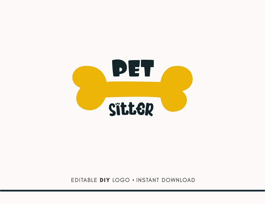 Editable Logo Design - Pet Sitting Logo - Pet Logo Design - Pet Care ...