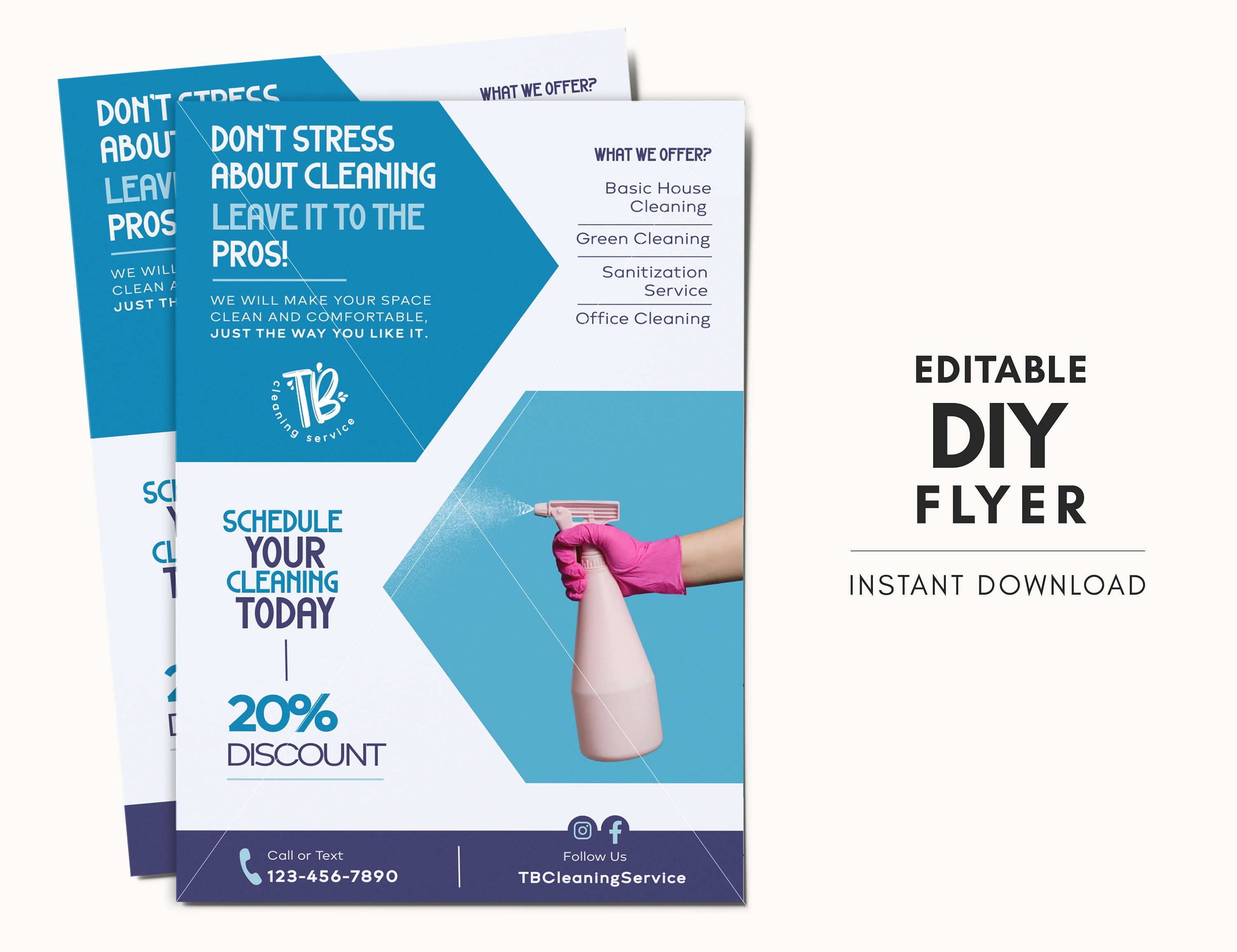 Editable Flyer Design Cleaning Flyer Template Professional Cleaning ...