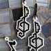 Treble Clef Bead Stitch Earrings - Etsy