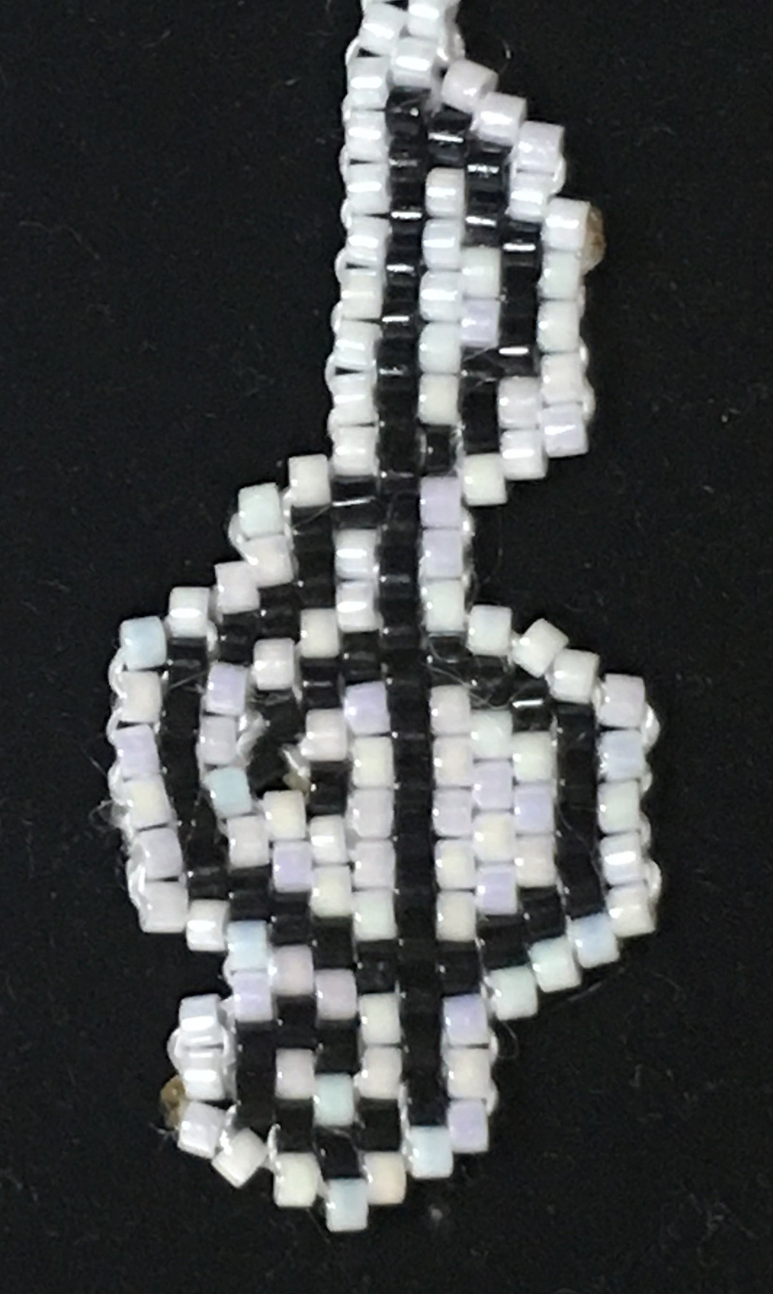 Treble Clef Bead Stitch Earrings - Etsy