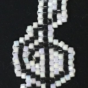 Treble Clef Bead Stitch Earrings - Etsy